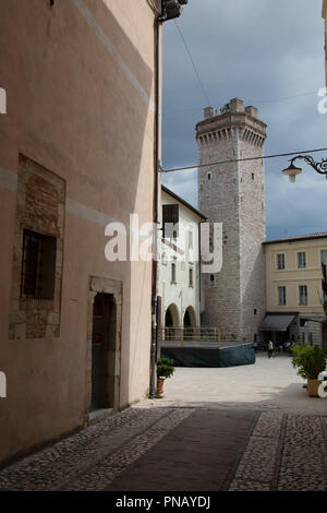 Trevi, an ancient town on the flank of Monte Serano, Valle Umbra, St ...