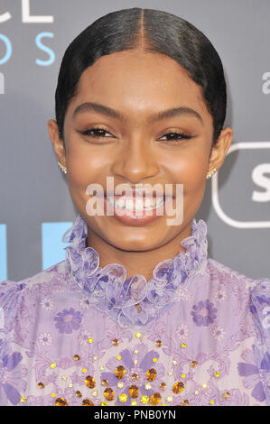 Yara Shahidi at the 23rd Annual Critics' Choice Awards held at the ...