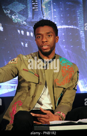 Chadwick Boseman 01/30/2018 "Black Panther" Press Conference held at ...