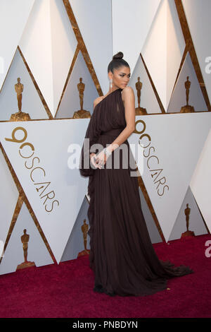 Zendaya arrives at the Oscars on Sunday, April 25, 2021, at Union ...