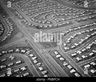 Aerial view of Levittown housing development on Long Island, New York. 1954. (BSLOC 2014 13 144 ...