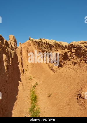 Fairy Tale Canyon, rock formations on the Issyk-Kul lake. Kyrgyzstan ...