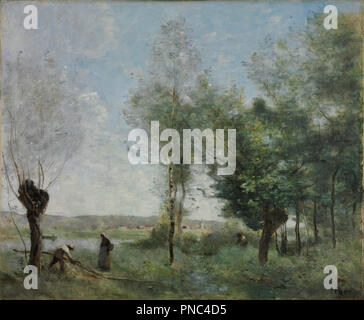 Souvenir of Coubron 1872 by Jean-Baptiste-Camille Corot Stock Photo - Alamy