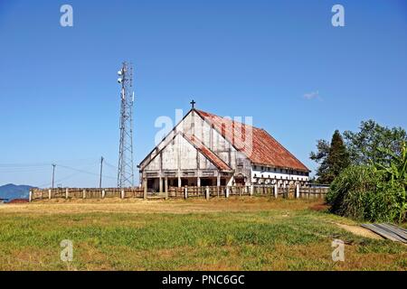 wodden catholic church in Longwa, Nagaland, India Stock Photo - Alamy