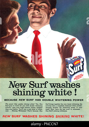 Surf Washing powder vintage advertising 1955 Stock Photo - Alamy