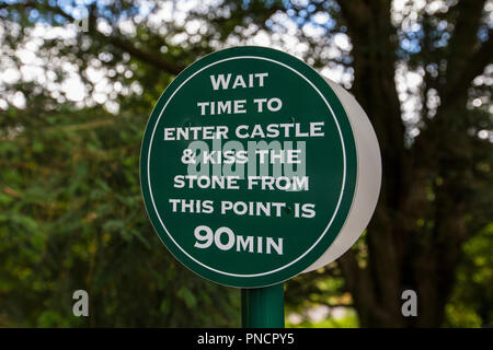 Queueing to kiss the Blarney stone at Blarney Castle. - County Cork ...