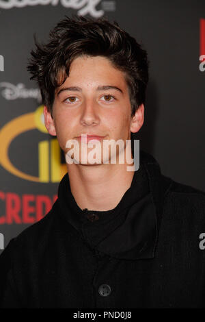 Milo Manheim at the World Premiere of Disney-Pixar's 'Incredibles 2' at ...