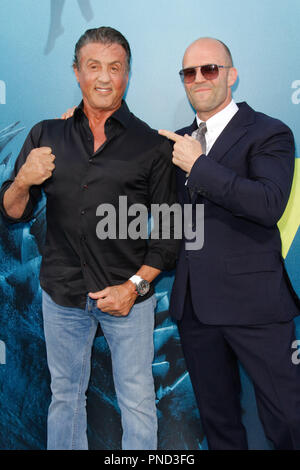 Sylvester Stallone and Jason Statham at Warner Bros. Pictures Los ...