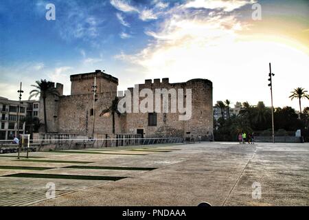 Altamira palace at dusk under cloudy sky in Elche, Alicante Stock Photo ...