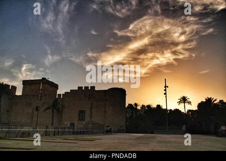 Altamira palace at dusk under cloudy sky in Elche, Alicante Stock Photo ...