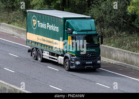 Travis Perkins delivery lorry Stock Photo - Alamy