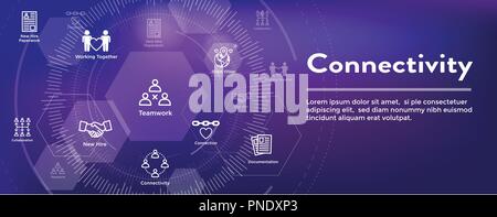 Connectivity Web Header Banner with Togetherness, Connectnedness ...