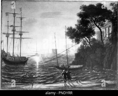 Classical Seaport at Sunset 17th century or 18th century by Claude ...