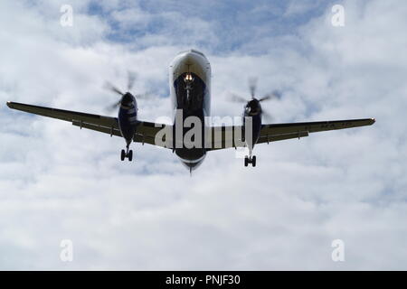 British Aerospace, Jetstream 41 landing at RAF Valley, Anglesey Stock ...