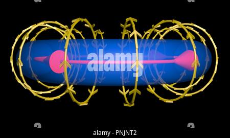 Fusion reactor toroidal magnetic fields. Fusion energy. 3d render Stock ...