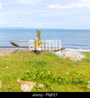 Traditional Sakayan Fishing Boat In The Philippines Stock Photo - Alamy