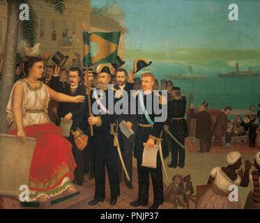 PEDRO II DE BRASIL. EMPERADOR DE BRASIL . 1825 - 1891. " ALEGORIA DE LA ...