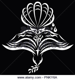 Church logo. Christian symbols. Pigeon over the city Stock Vector Art ...