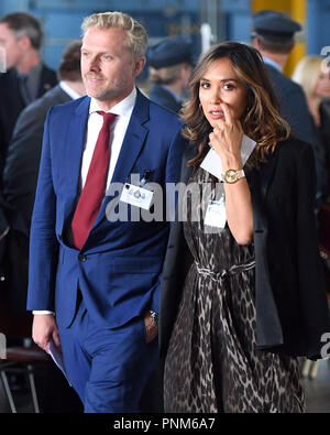 Myleene Klass and boyfriend Simon Motson attend the consecration parade ...