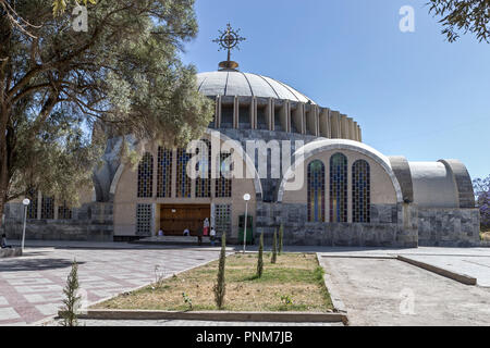 The new Church of St Mary of Zion in Axum or Aksum in Ethiopia Stock ...