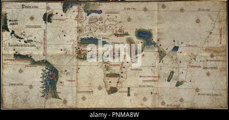 The Cantino planisphere (or Cantino World Map) is the earliest Stock ...