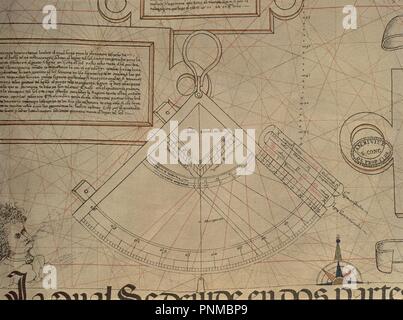 MAPAMUNDI - 1529. Author: RIBERO DIEGO. Location: MUSEO NAVAL ...