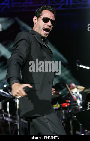 Marc Anthony performs in concert at the American Airlines Arena in ...