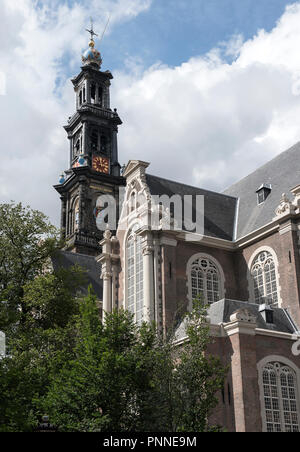 Westerkerk Church, Amsterdam. Rembrandt is buried here. Church is ...