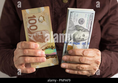 Canada money to american store