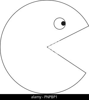 Vector Pacman icon symbol sign on white eps 10 Stock Vector Image & Art ...