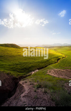 Landscape and nature around Qazvin and Tascht in Iran. One stop during ...