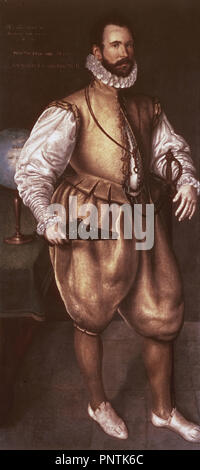 Portrait of Sir Martin Frobisher, english seaman, pirate and explorer ...