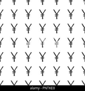 Yen sign icon brush lettering seamless pattern, Grunge calligraphic ...