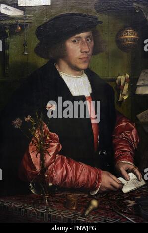 Portrait of the Merchant Georg Giese (1532) painting by Hans Holbein ...
