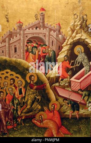 Roman. Early Christian. Raising of Lazarus and Feeding the multitude ...