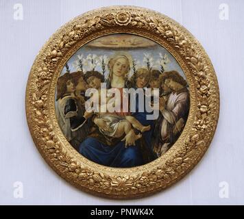 Mary with the child and singing angels 1477 Sandro Botticelli (1445 ...