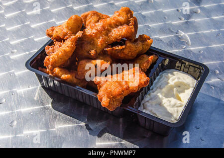Traditional Dutch fish snack Kibbeling Stock Photo - Alamy
