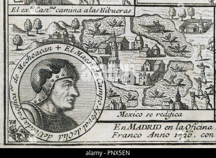 Map of Tenochtitlan, 1524 Stock Photo - Alamy