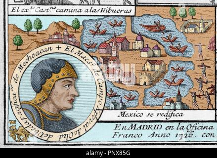 Map of Tenochtitlan, 1524 Stock Photo - Alamy