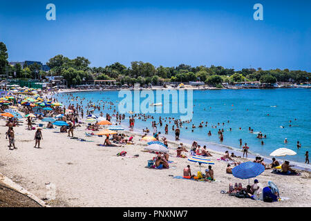ATHENS, GREECE - JUNE 19, 2016: People on the Althea beach in Vari ...