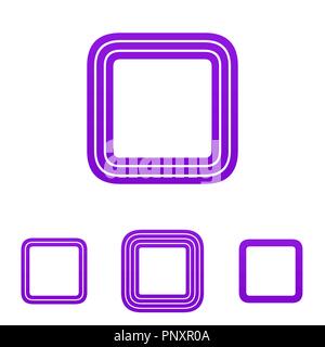 Line square logo design set Stock Vector Image & Art - Alamy
