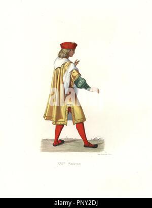 French merchant, 16th century Stock Photo - Alamy