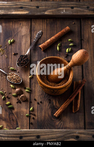 Whole colorful spices for making Indian Garam Masala Stock Photo - Alamy