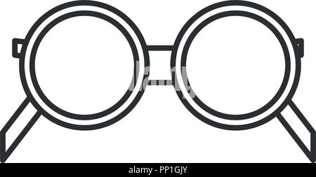 round glasses icon over white background, vector illustration Stock ...