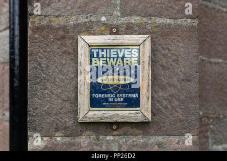 Thieves Beware Smartwater Forensic Systems In Use warning sticker on a ...