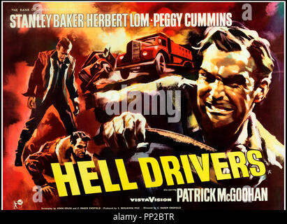 HELL DRIVERS (1957) HERBERT LOM, PEGGY CUMMINGS, STANLEY BAKER HELD ...