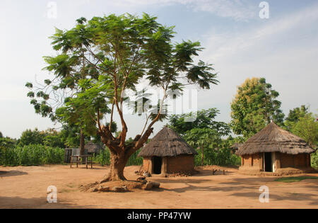 Homesteads in Adjumani, in the West Nile region of Uganda Stock Photo ...