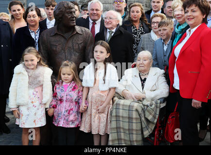 Family members of the late Irish President, Dr Patrick Hillery attend ...