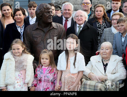Family members of the late Irish President, Dr Patrick Hillery attend ...