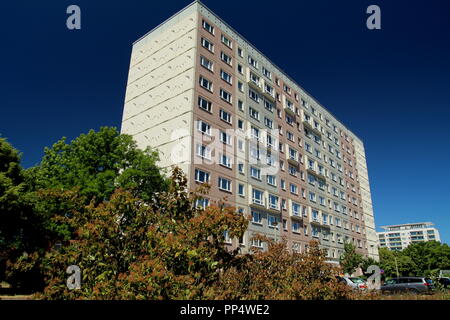 DDR Architecture in Erfurt, Plattenbau Stock Photo - Alamy